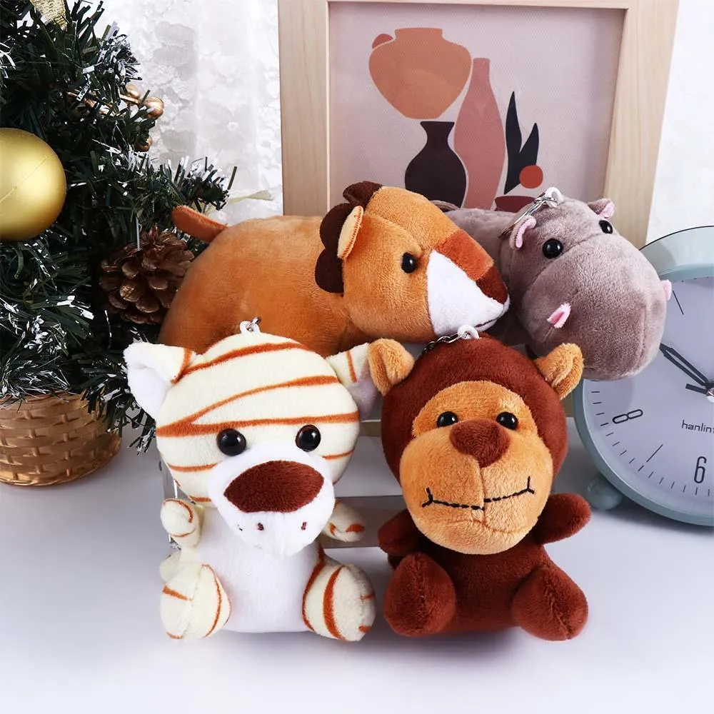 Elephant Monkey Plush cute keychains - Small Stuffed Animal Pendant for ...