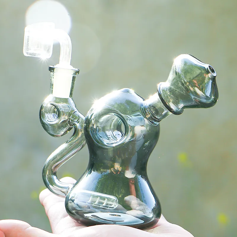 Glass Dab Rig Black Mini Hookah Smoke Water Pipe Beaker Bong Tobacco ...