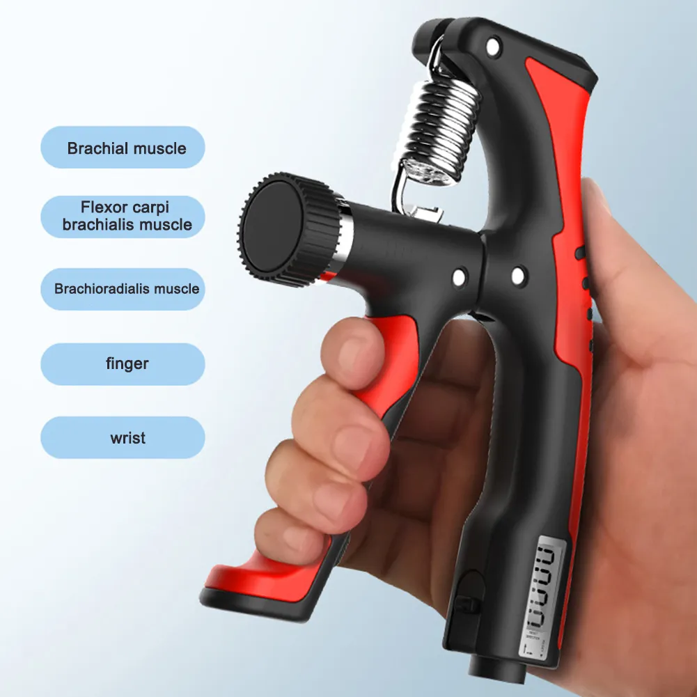 Adjustable Resistance Forearm Hand Exercise Trainer With Counter And ...