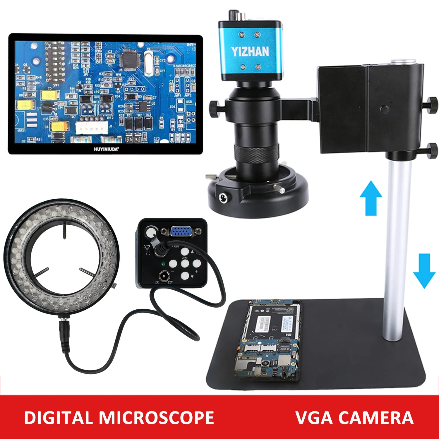 YIZHAN Industrial Digital Microscope for Electronics Repair - 1080P ...