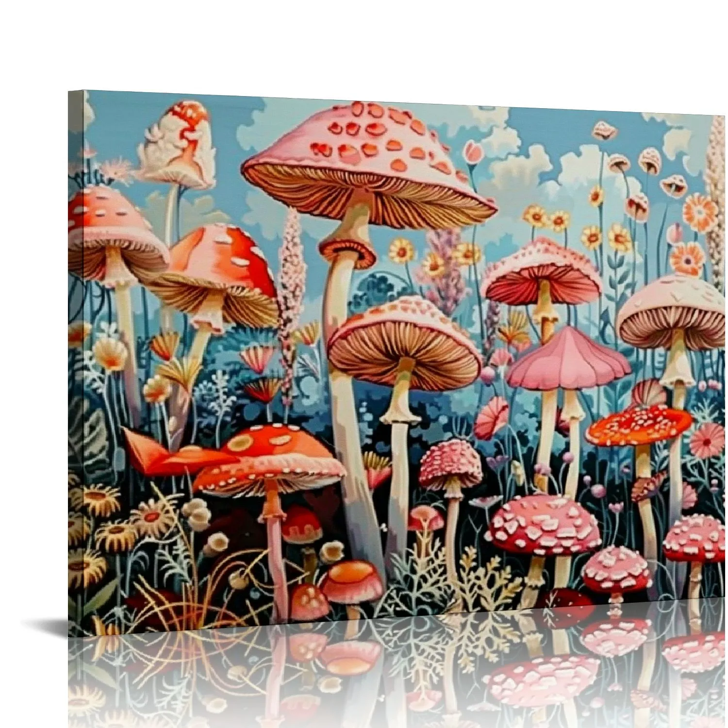 Vintage Mushroom Poster Buy 'Pink Vintage Mushroom Illustration' Art