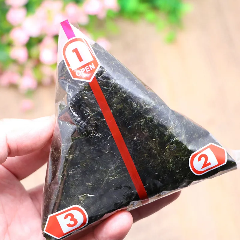 Double-Layered Triangle Rice Ball Packing Bag for Seaweed Onigiri Sushi ...