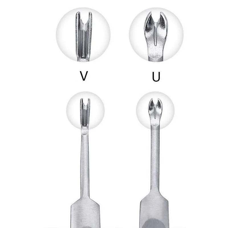 U+V Shaped Leather Stitching Skiving Tools Kit Leather Hole Puncher ...