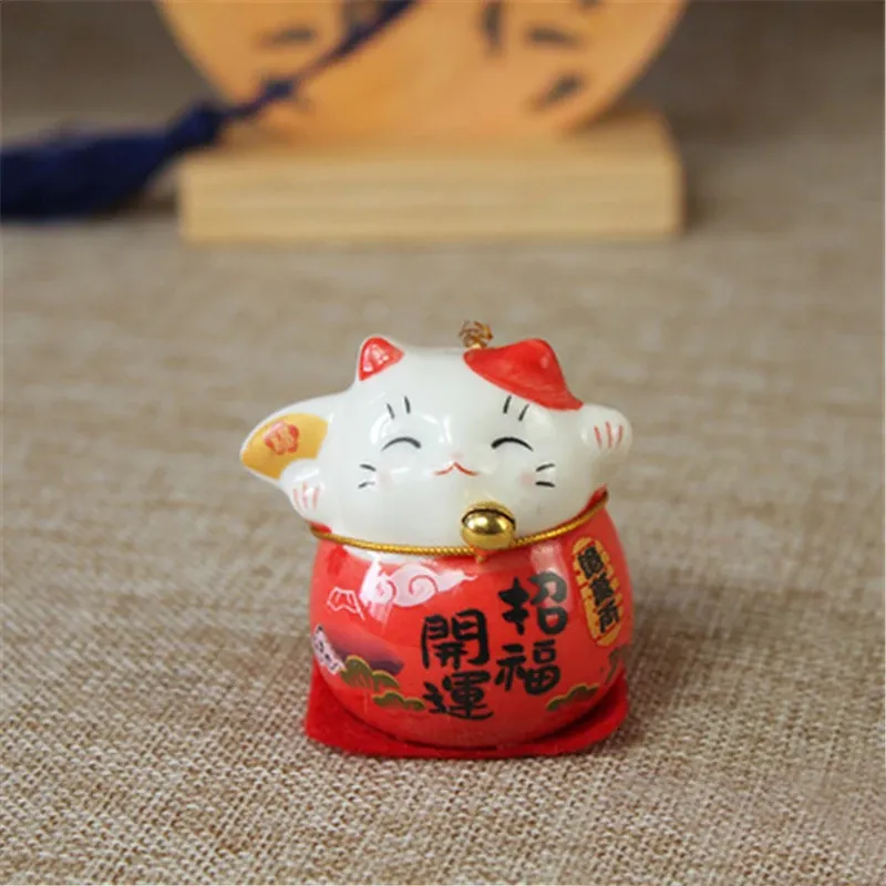 Home Decor Welcome Waving Cat Sculpture Statue Car Ornament, Chinese ...
