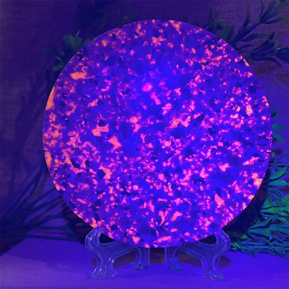 100mm Natural Yooperlite Slab Slice Circle Flash Healing gemstones by ...