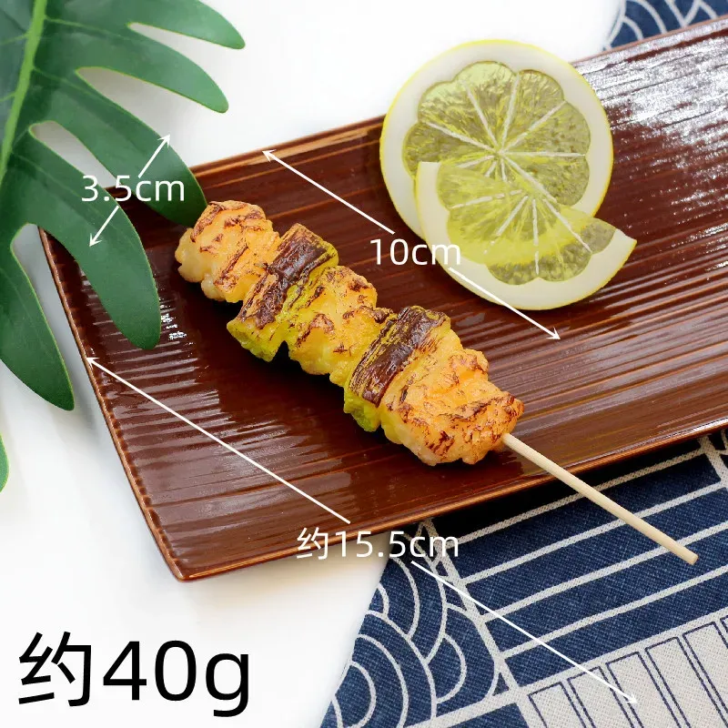 Simulated Barbecue Skewer Fake Food Model Japanese Style Bird Skewers ...