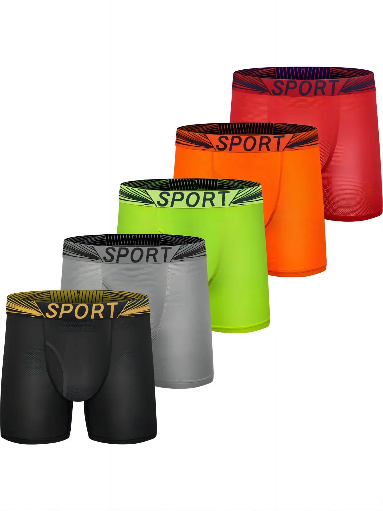 5-Piece Boys' Boxer Briefs, Big Boys' Underwear, Quick Dry Mesh ...