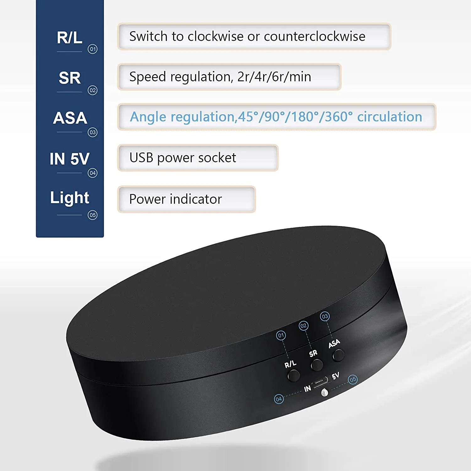 360° Motorized turntables for vinyl records Display Stand with USB ...