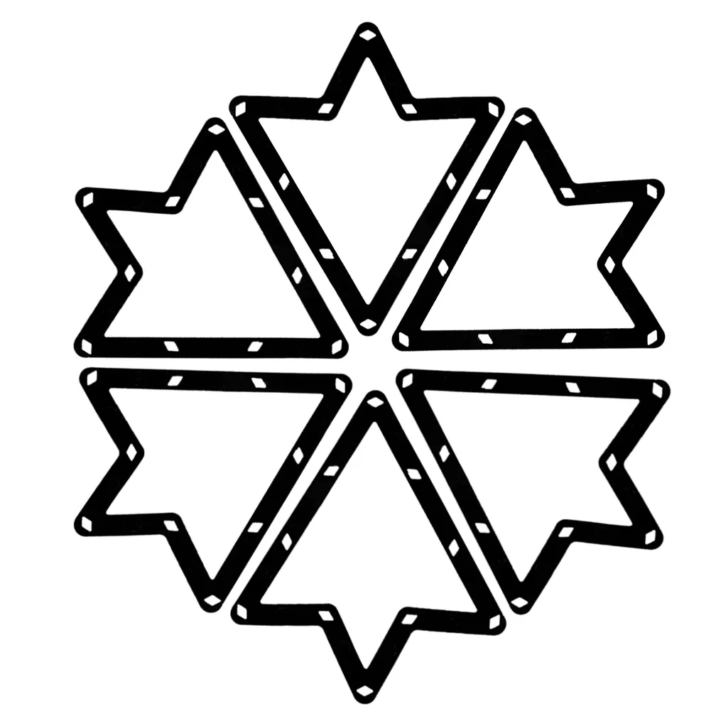 6-Pack Billiard Magic Rack Sheet for 9/10-Ball Pool Table - Durable & Portable Pool Rack Set for ...