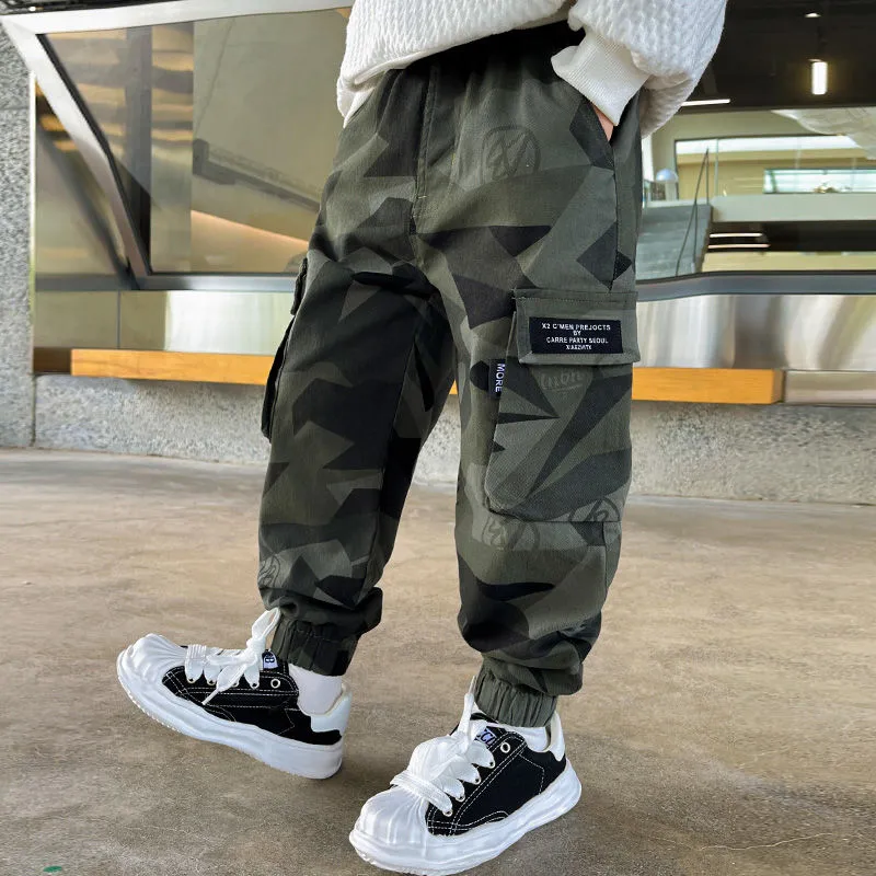 Trendy Cargo Pants: Camouflage Cuffed, Multi-Pocket, Loose Fit, Spring ...