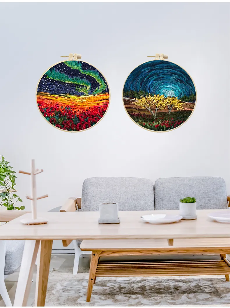 Embroidery Starter Kit with Pattern and Instructions DIY Beginner Cross ...