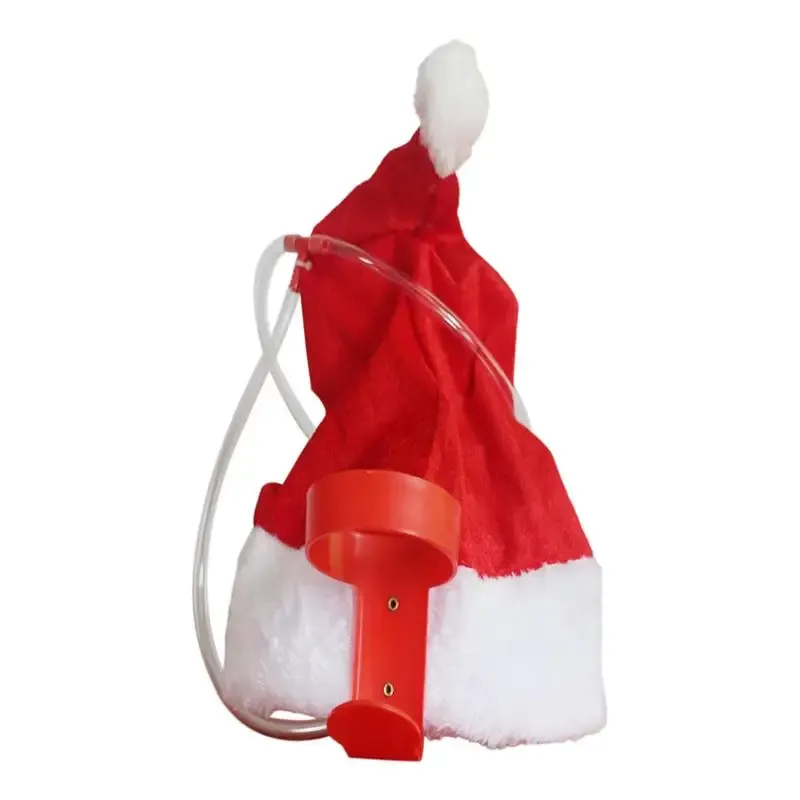 santa drinking hat