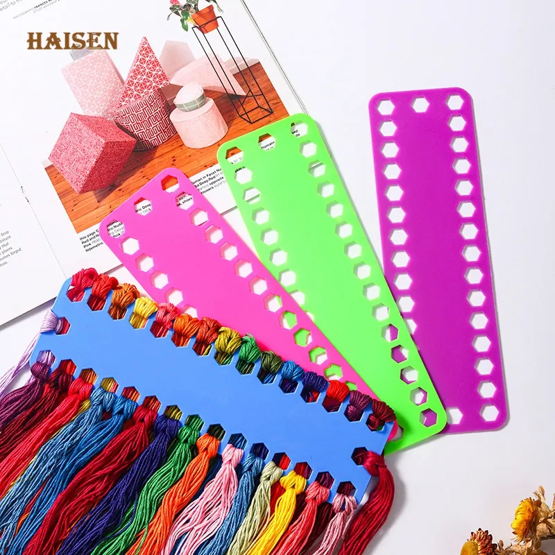36 Hexagonal Holes Solid Color Plastic Key Tags Winding Board For DIY ...