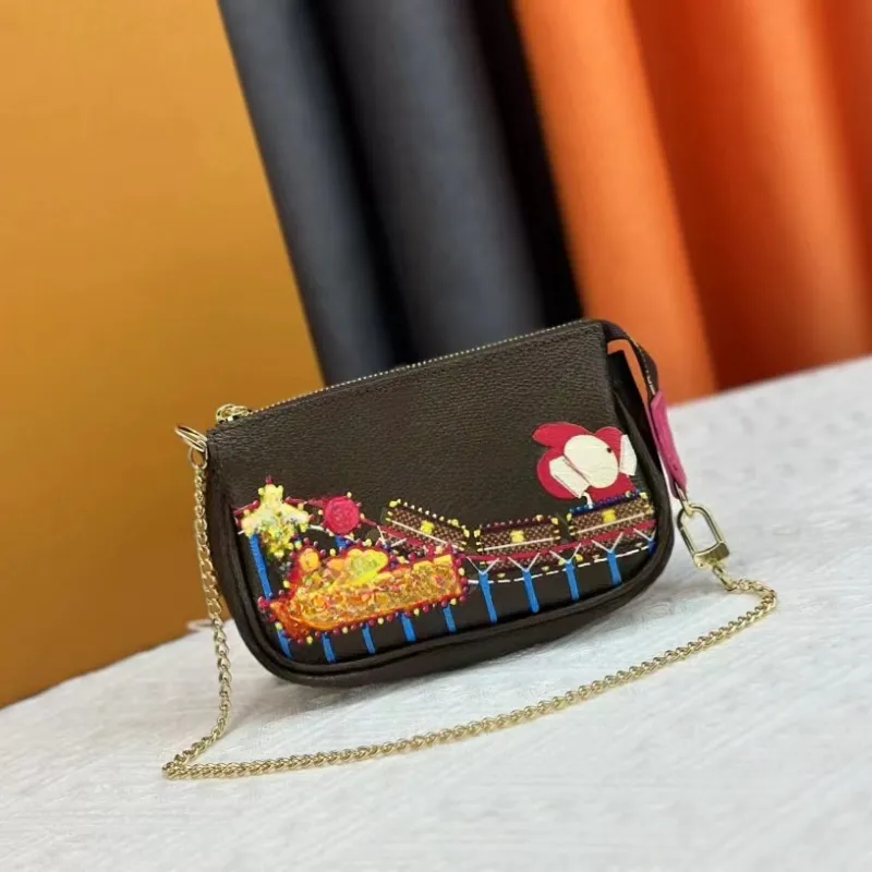 Mini Designer Purse: Luxury Leather Mini Pochette, Chain Shoulder ...
