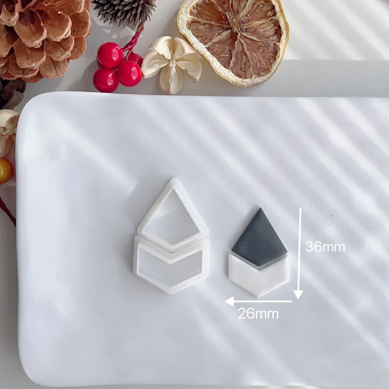 Geometric Figure Polymer Clay Cutter for DIY Earring and Pendant Making ...