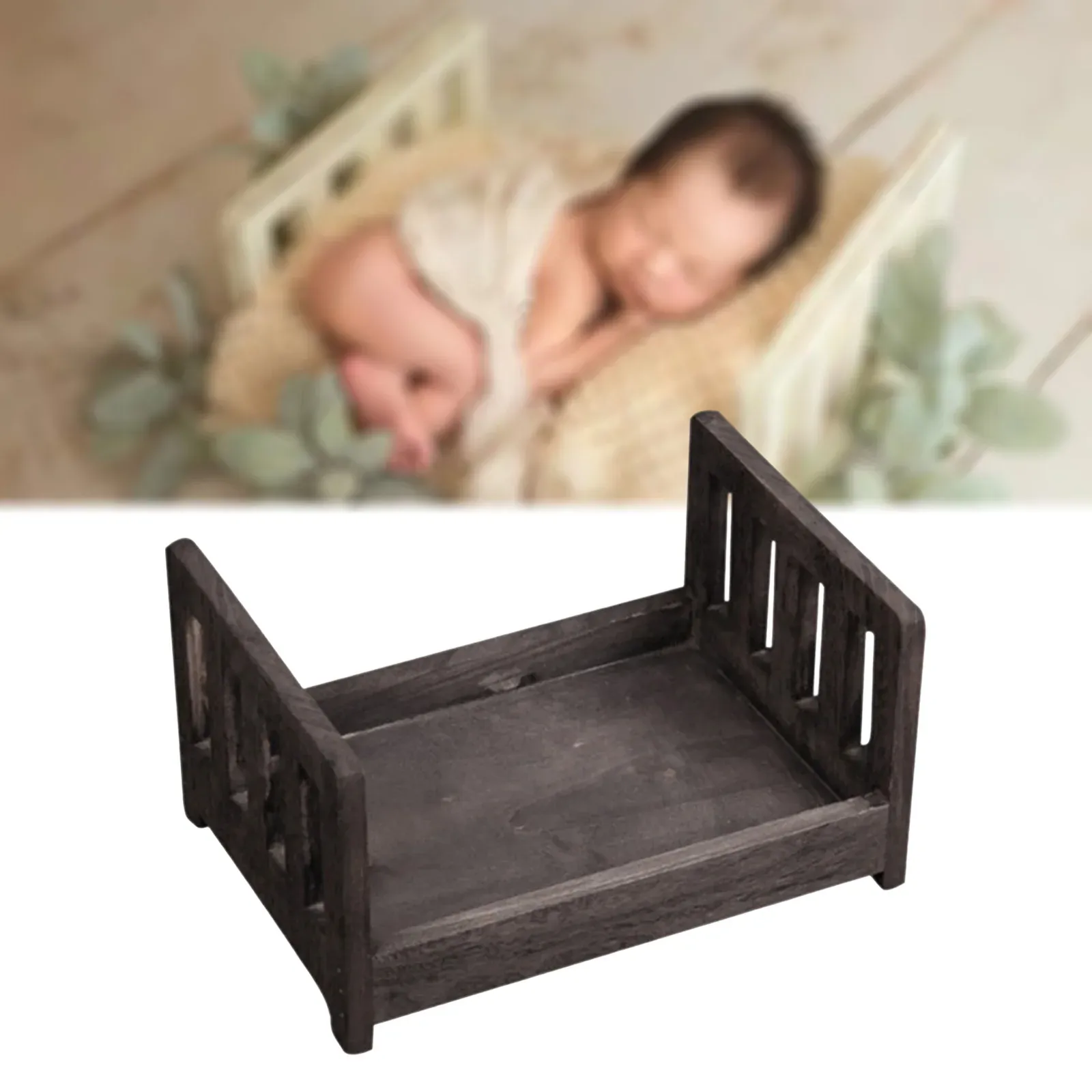 DHgate.com:Natural Wood Bed Photo Prop Set Detachable for Photo Studio ...