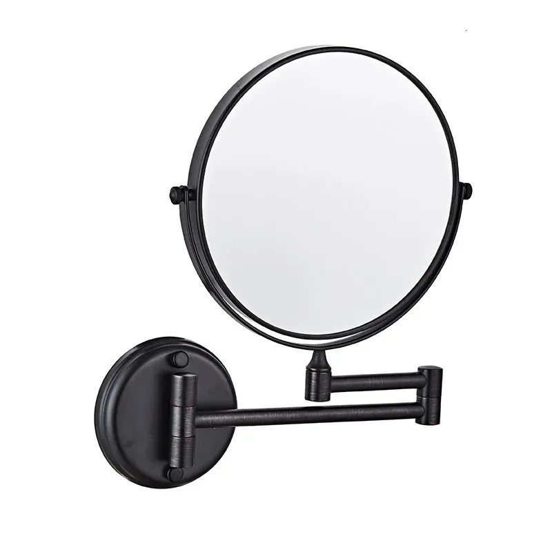 Bathroom Cosmetic Mirror, 6 Inch Wall Mounted Retractable Round Double ...