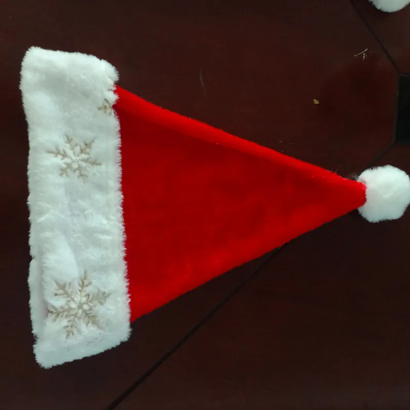 Thicken Warm Xmas Santa Hats, Red Christmas Hat for Adults & Kids, 1 ...