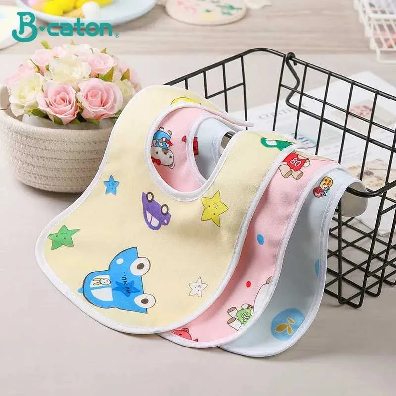 Bibs Burp Cloths Set Waterproof Baby Bibs Newborn Fabric Cute Printed ...