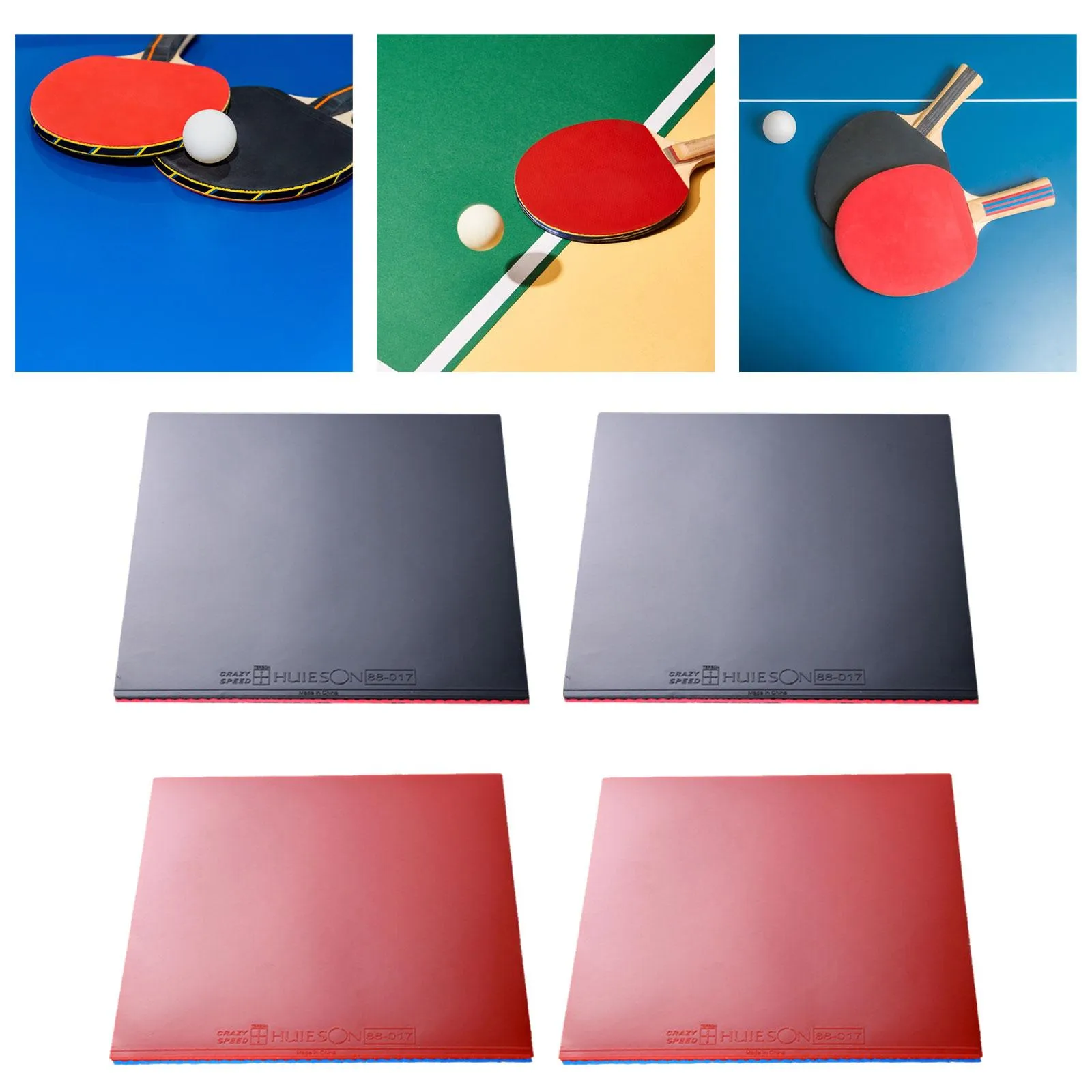2 PackHigh-Elastic Table Tennis Racket Rubber, Durable Indoor Ping Pong ...
