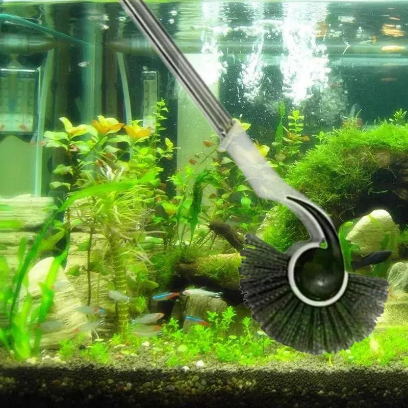 Long-Handled Aquarium Cleaning Brush with Soft Bristles for Efficient ...