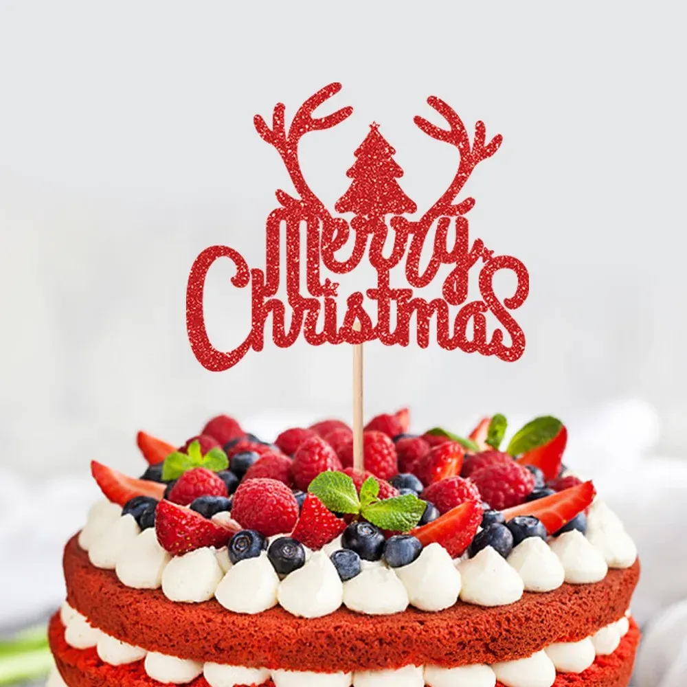 christmas tree cake topper