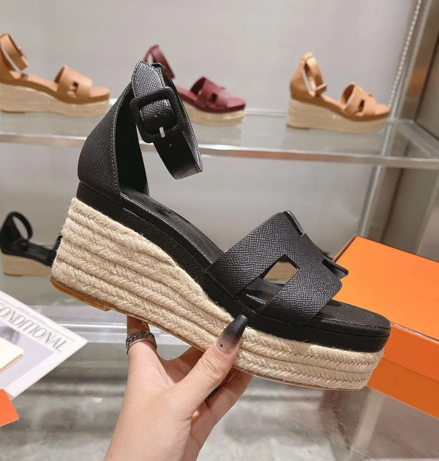 Luxury Designer Women's Wedge Sandal Elda Espadrilles Suede Wedges ...