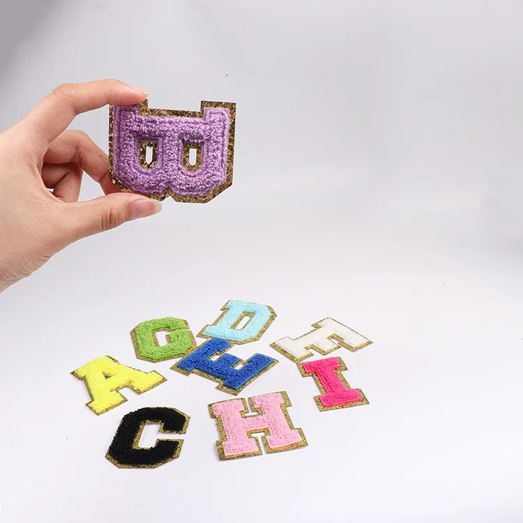 6.5CM A Z Letter Sticker Patch Colors Towel English Letter Patches For ...