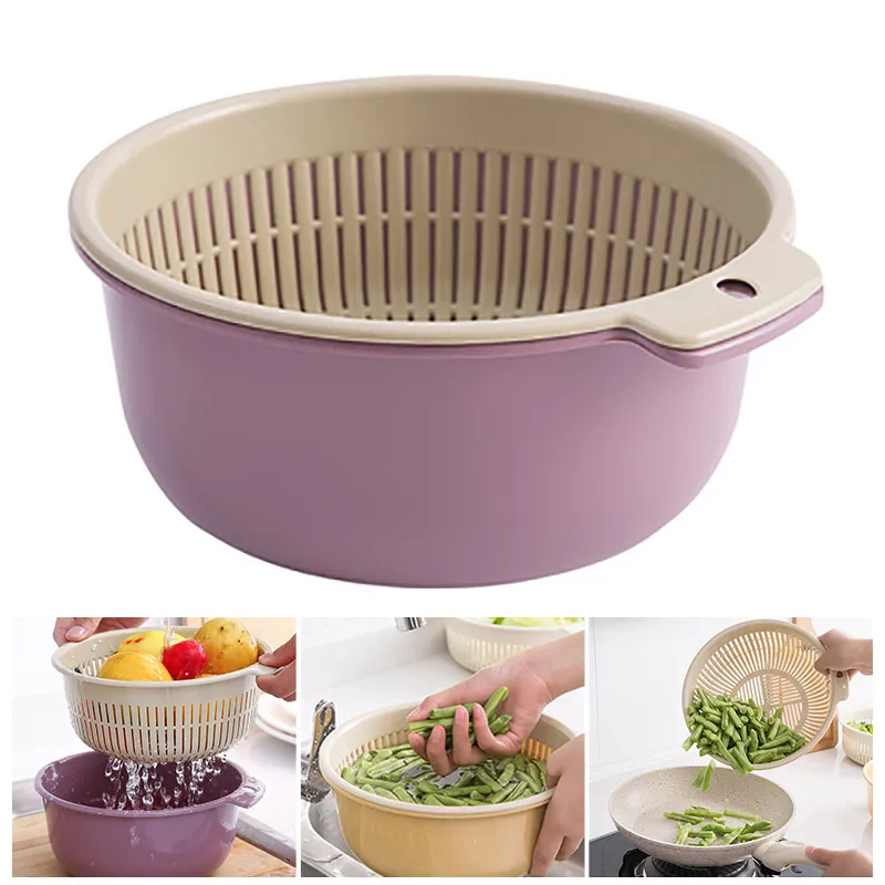 DHgate.com:2-in-1 Space-Saving Bowl Colander Set: Multifunctional ...
