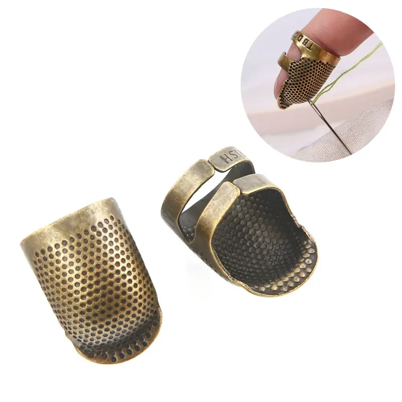 Vintage Metal Finger Protector Antique Thimble Ring for Hand Sewing ...