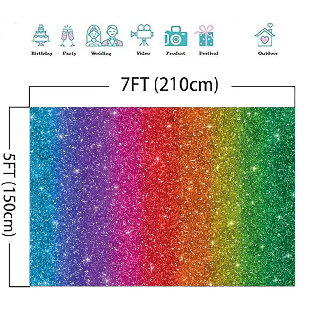 DHgate.com:Rainbow Photo Backdrop: 2.1m 1.5m Vivid Colors Photography ...