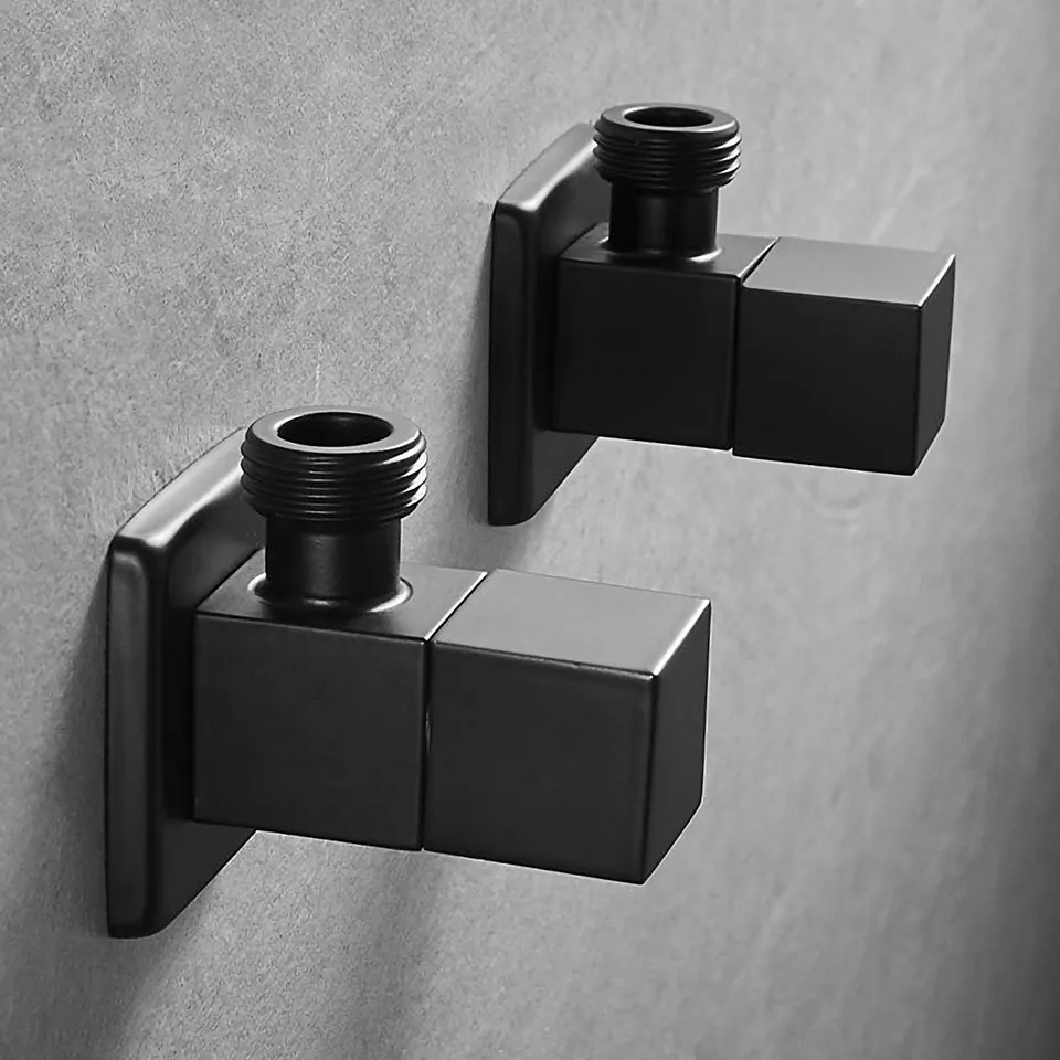 Solid Brass angle rad valves with Flange - 1/2" Outlet Square Shut Off ...