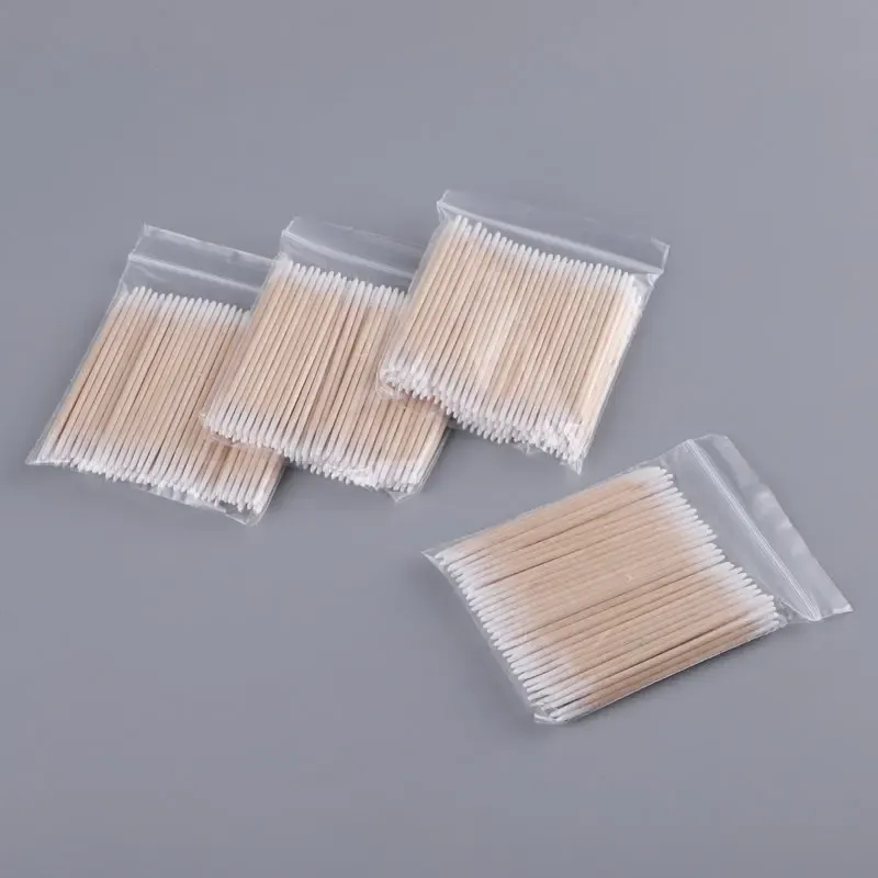 300 Premium Pointed Cotton Swabs - Wood Handle for Beauty, Ear Care ...