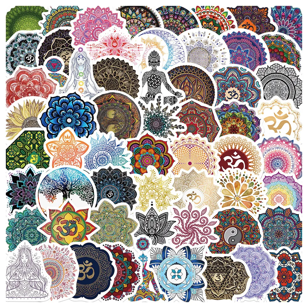 DHgate.com:Mandala Stencils: 60 Pcs Yoga-Inspired Stickers for DIY ...