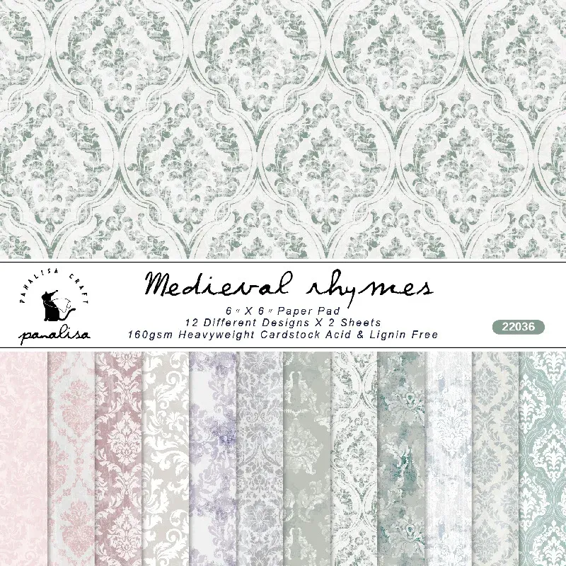 Handmade Baroque Pattern Scrapbook Paper Pack 12 Sheets Of Cardstock ...