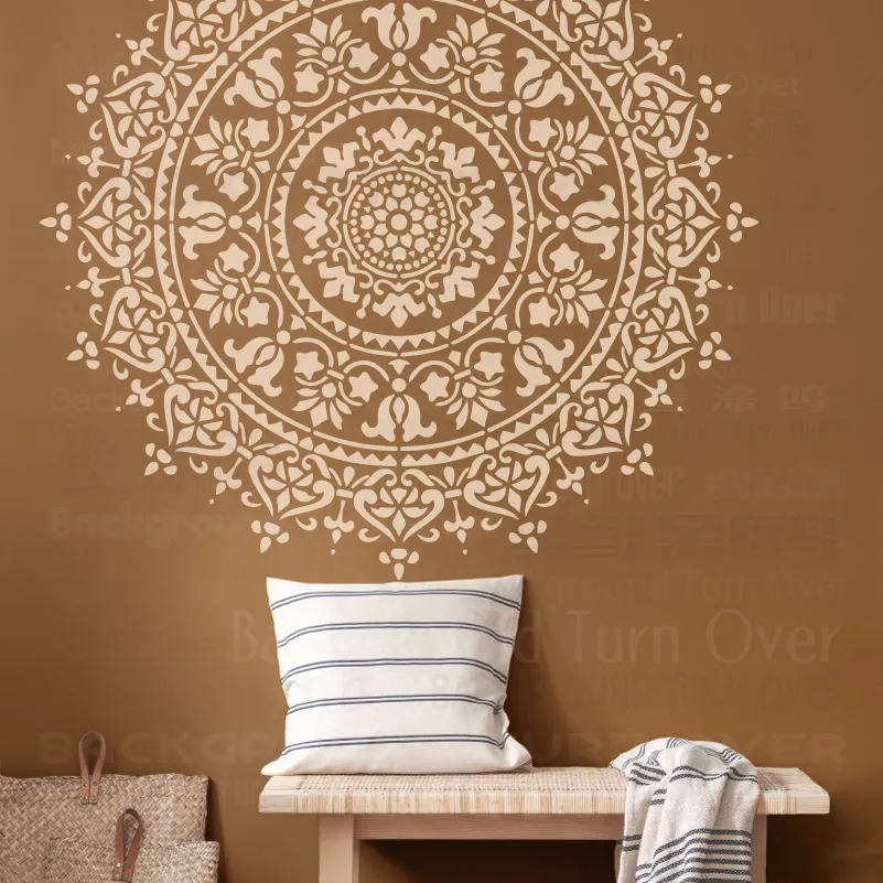 lotus wall stencil