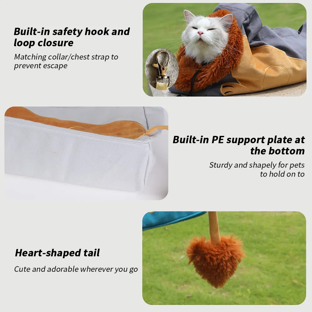 Pet Shoulder Carrying Bag Lion-Shaped Cat Carrier Portable Tote for ...