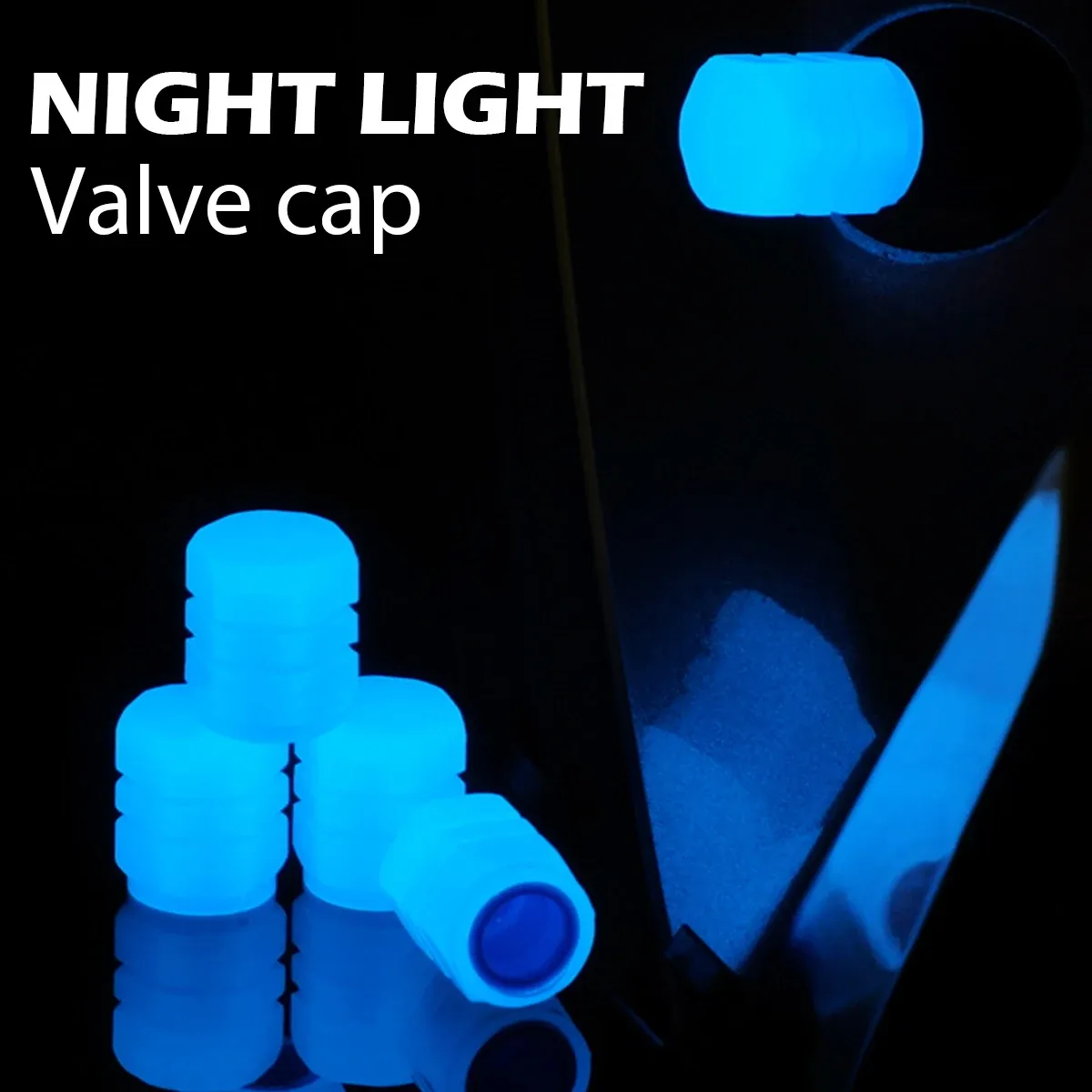 Glow-in-the-Dark Tire Valve Caps: Light Up Your Ride, 12-Pack from ...