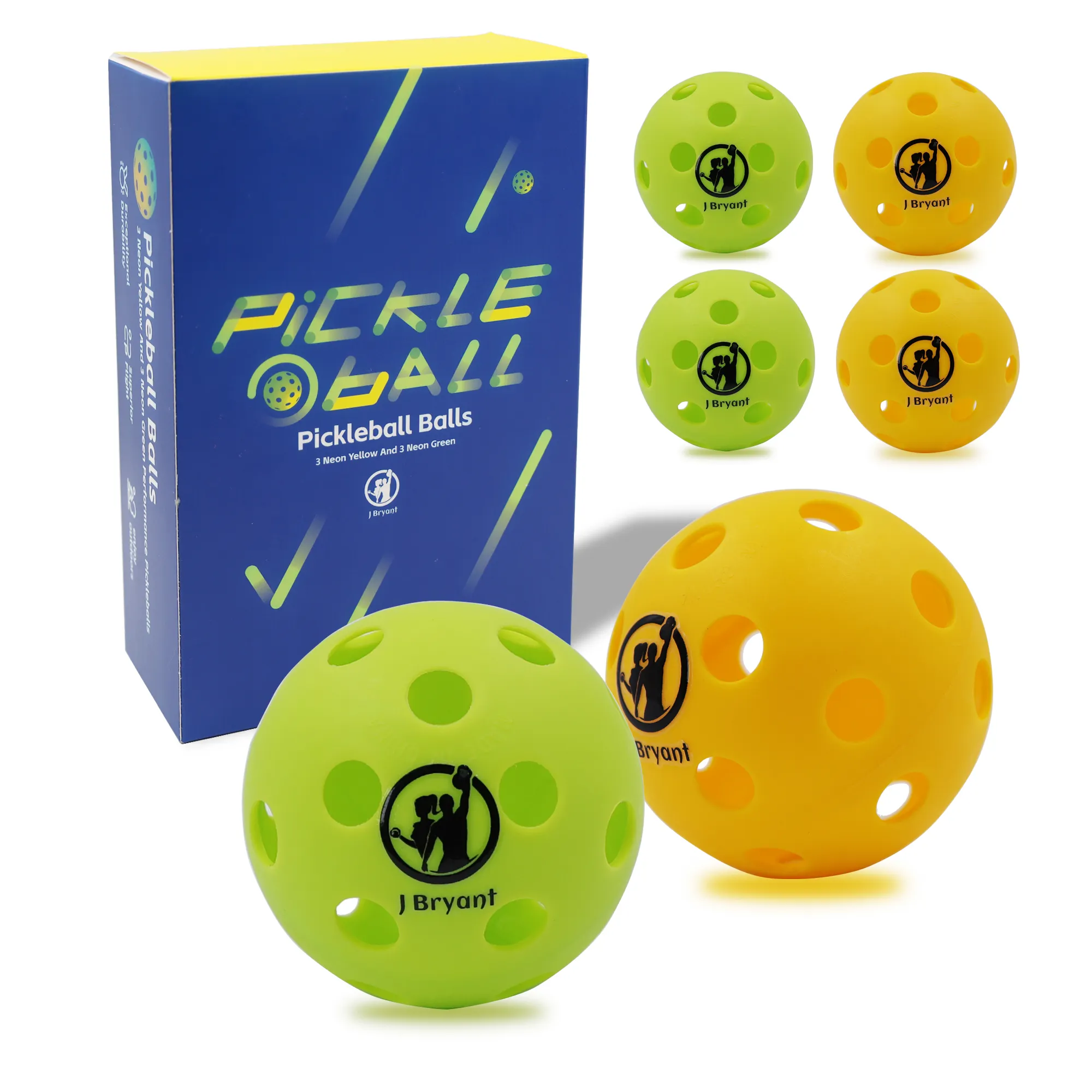 Pickleball 6 Pack 26 Hole Pickleball Indoor Balls PP Material Pickle ...