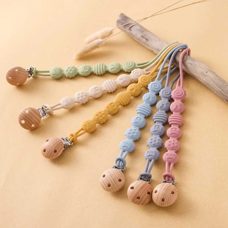 DHgate.com:5PCS Handmade Flower Pacifier Chain Clip: Silicone Teething ...