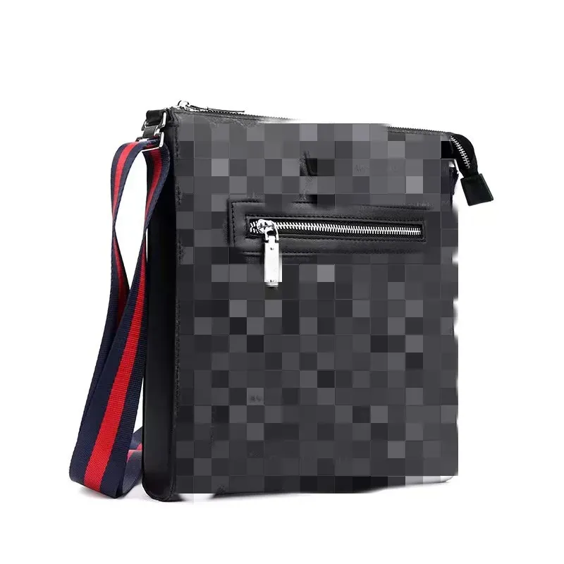 Elegant Classic Black Messenger Shoulder Bag for Men, Durable Firm ...