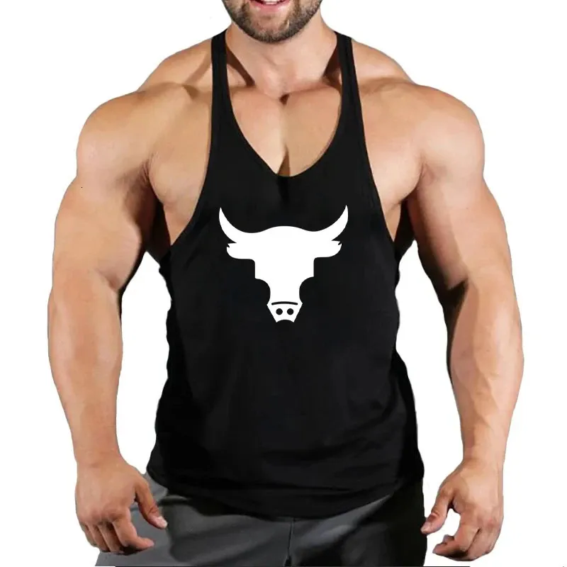 Gym Shirt for Men Muscle Singlet Sleeveless Workout Sportswear Fitness ...