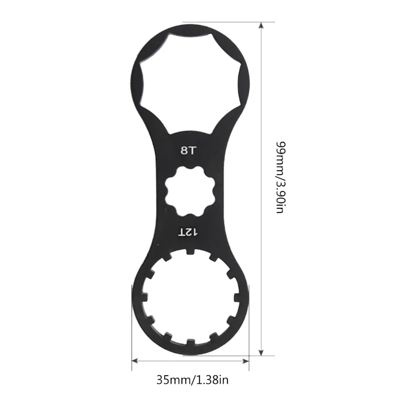 Mountain Bike Wrench, Premium Steel Front Fork Cap Wrench Removal Tool ...