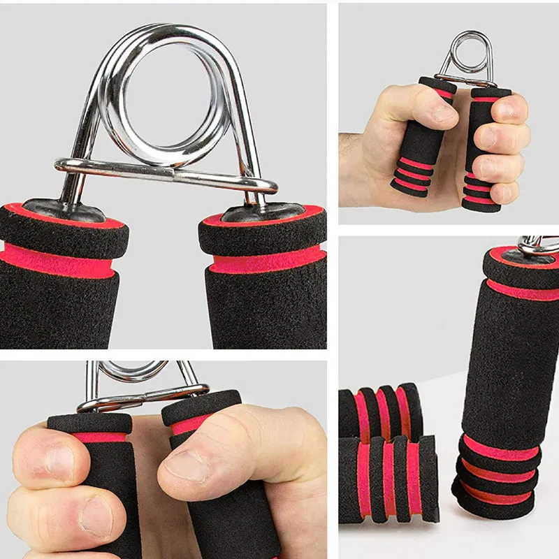Spring Hand Grip Finger Strength Trainer Exerciser with Sponge Handle ...
