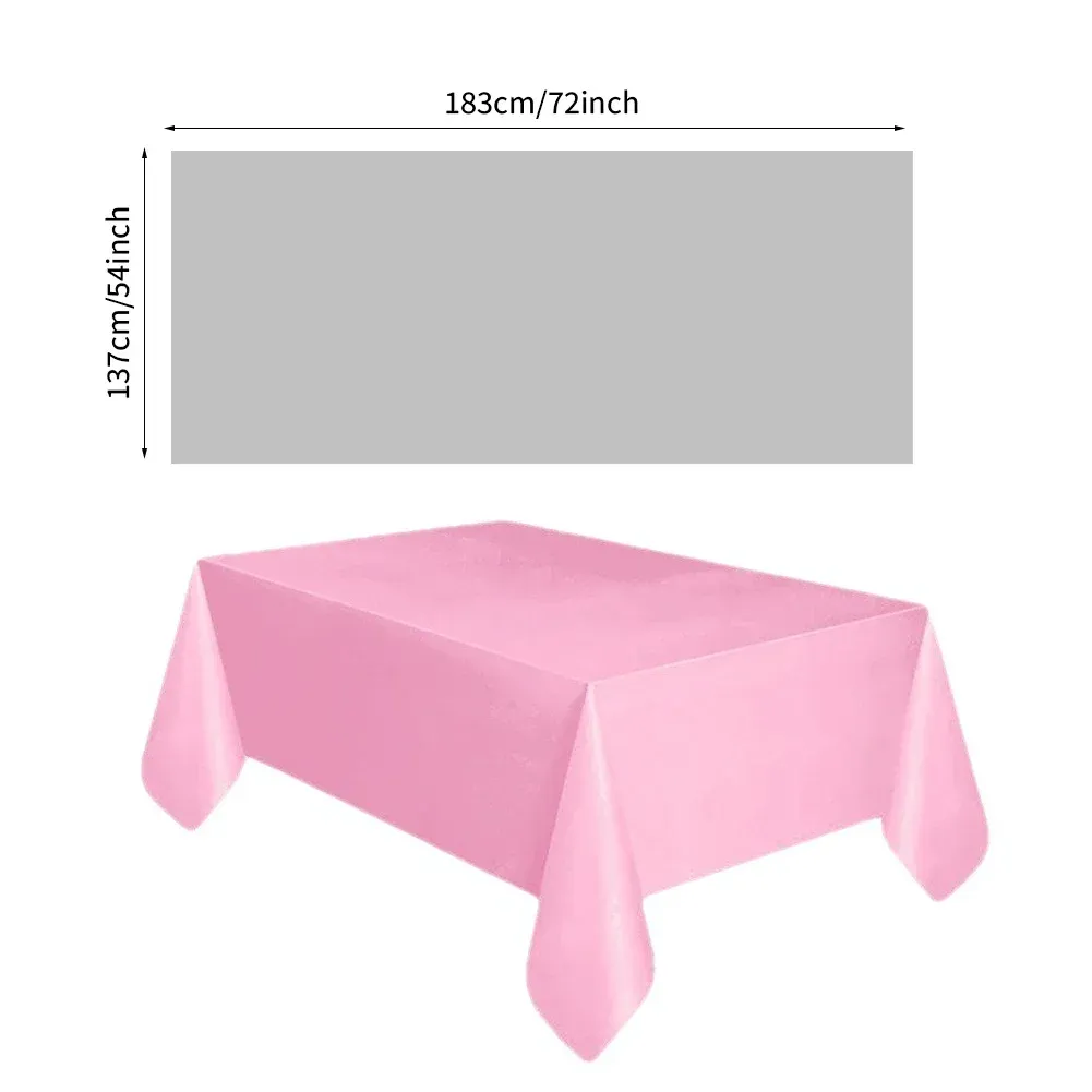 Waterproof Disposable Table Cover - 137x183cm PE Foil Tablecloth for ...