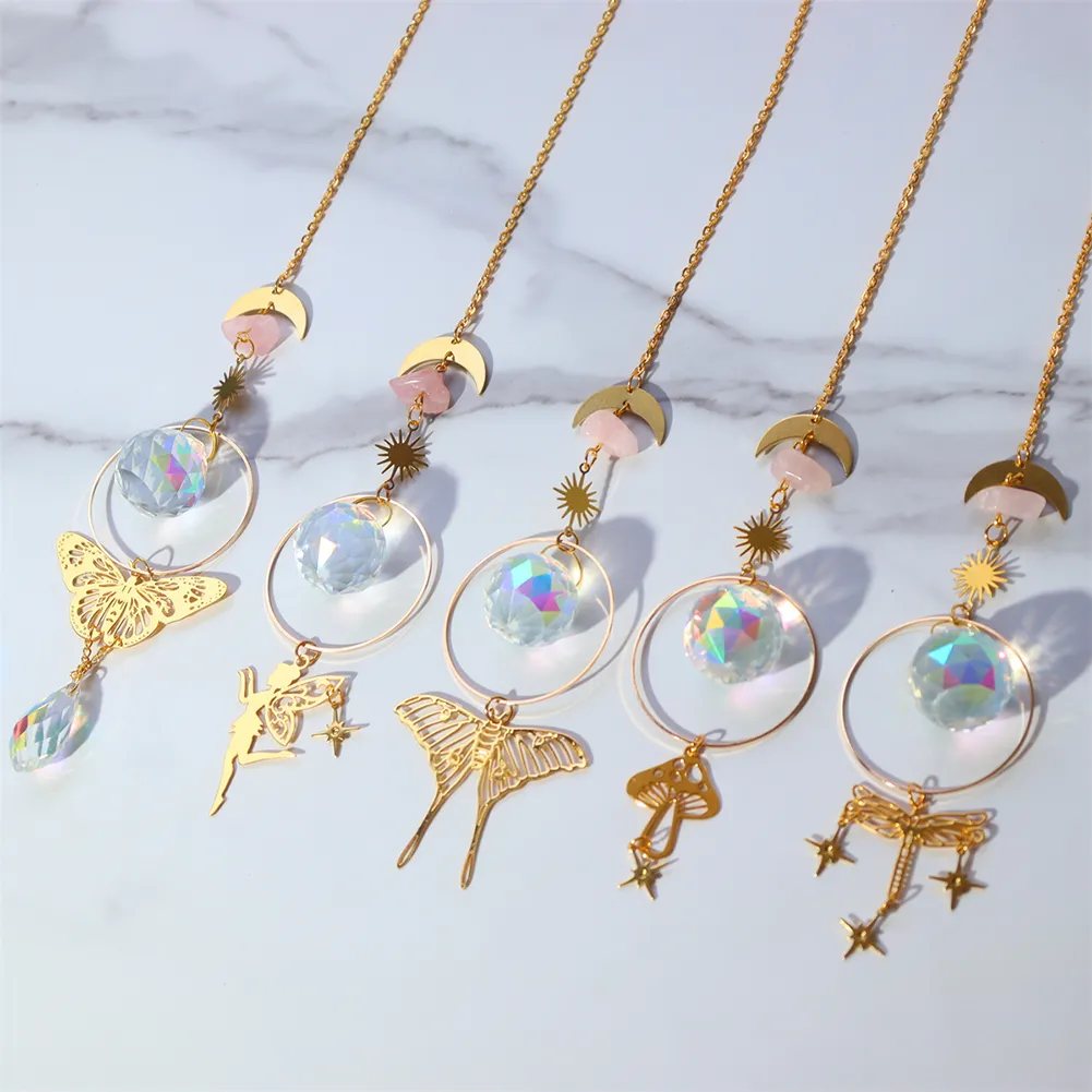 DHgate.com:Crystal Prisms Pendant: Fairy Garden Decor for Colorful ...
