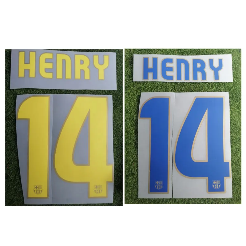Retro Nameset #14 Henry Printing Iron ON Soccer Badge Patch De 2,24 ...