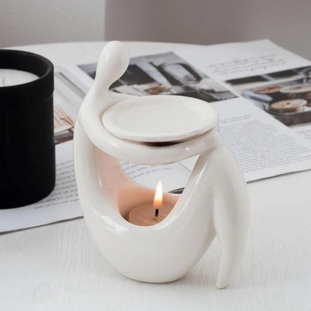 Ceramic Human Body Oil Warmer Aroma Diffuser Candle Tealight Holder for ...