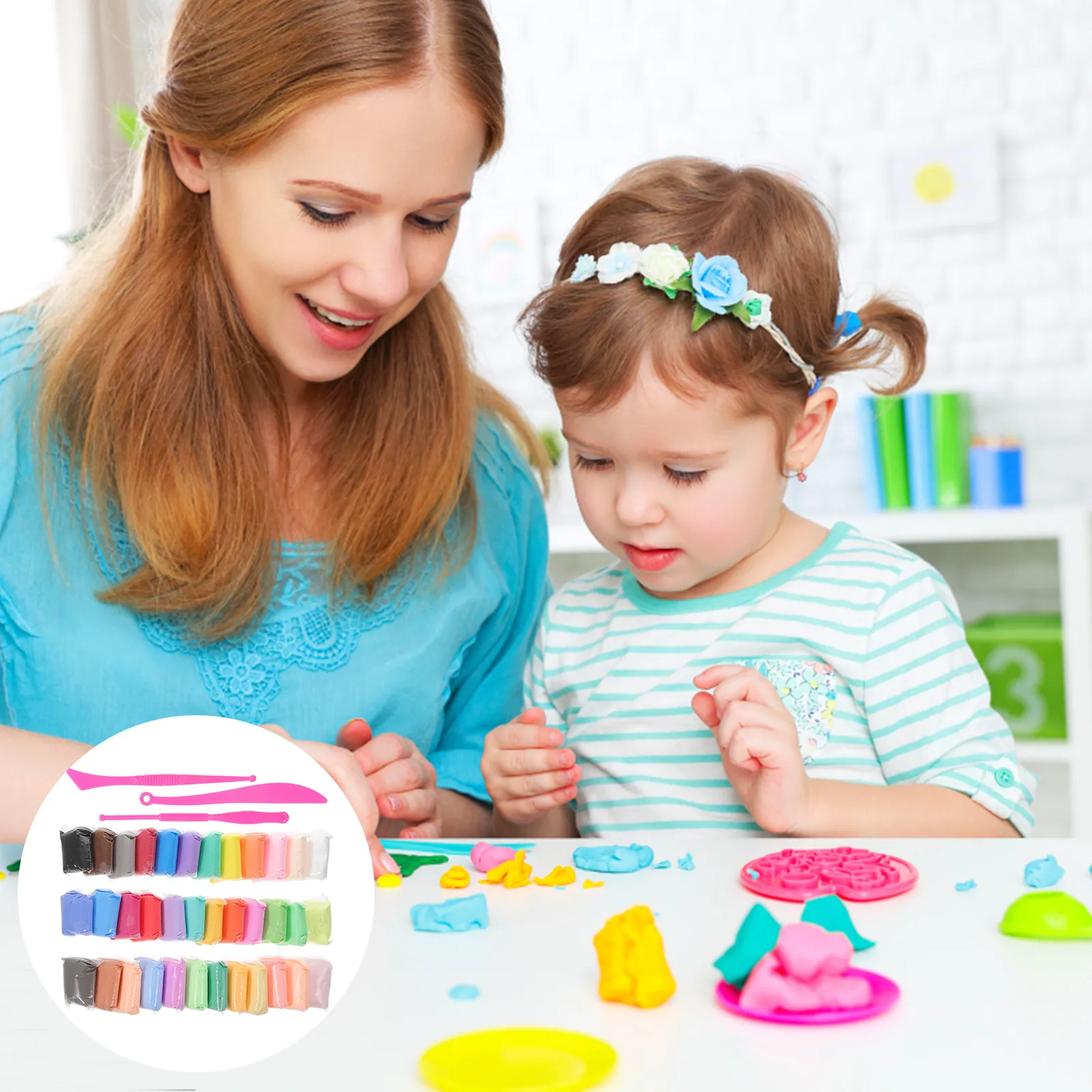 DHgate.com:Colorful Clay Fun: DIY Air Foam Toys Set for Kids Creative ...