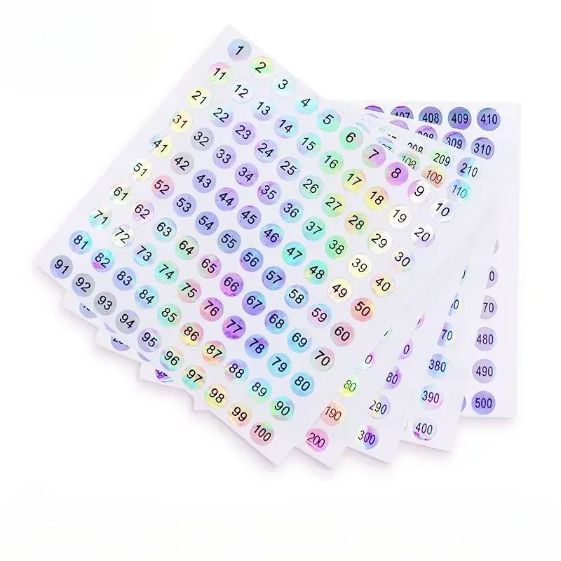 Number Label Stickers Printable Nail Stickers for Manicure Tools and ...